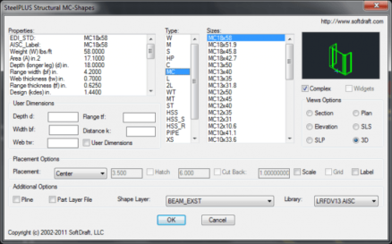 Add Structural Steel Shapes with Steel2K - Software Plugins For CAD